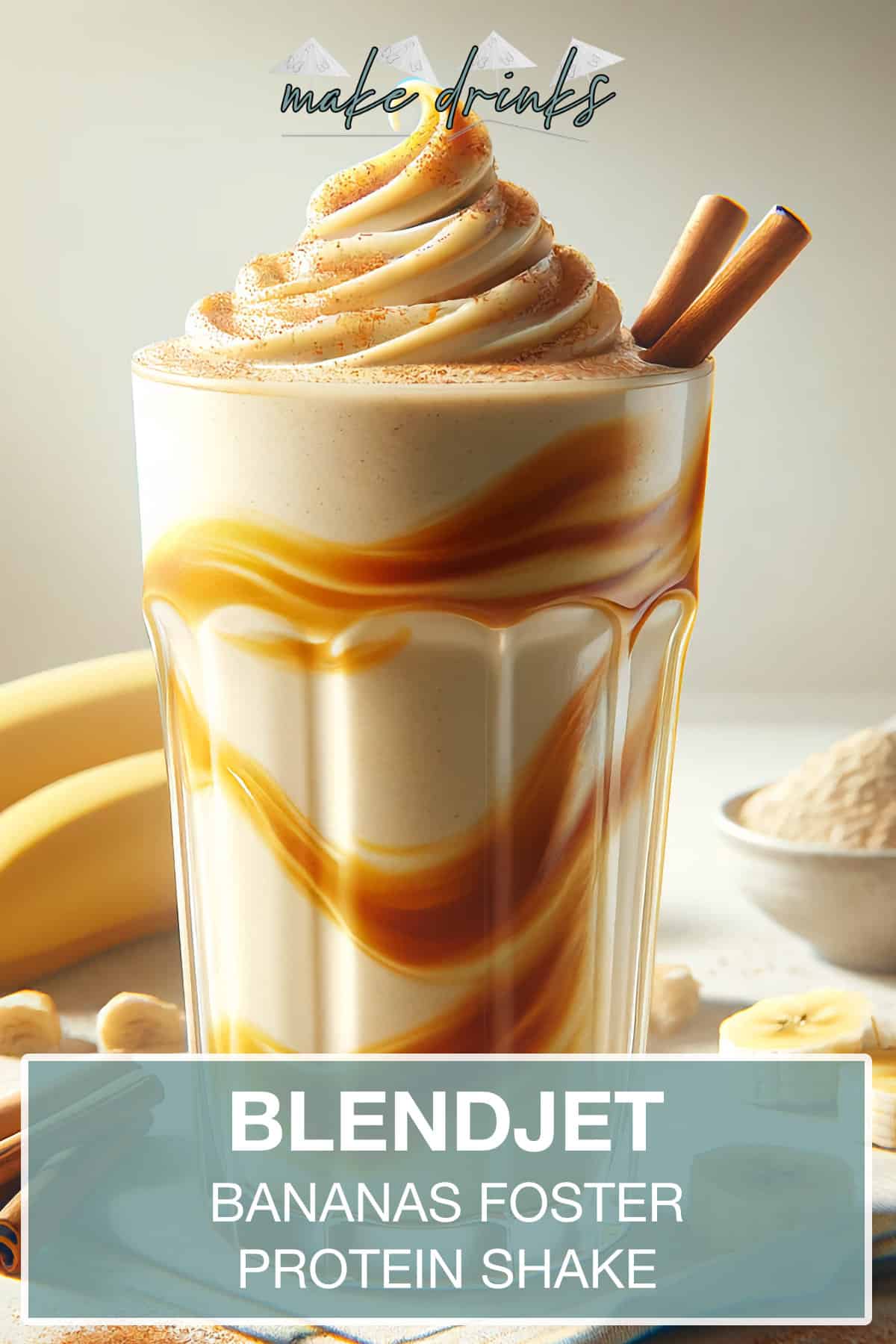 BlendJet Bananas Foster Protein Shake - Make Drinks